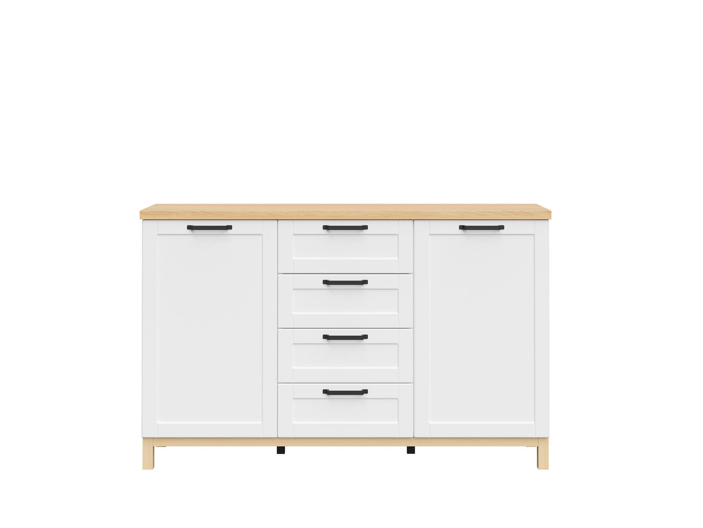 Komoda BRW Haga KOM2D4S (bílá) | HezkyNabytek