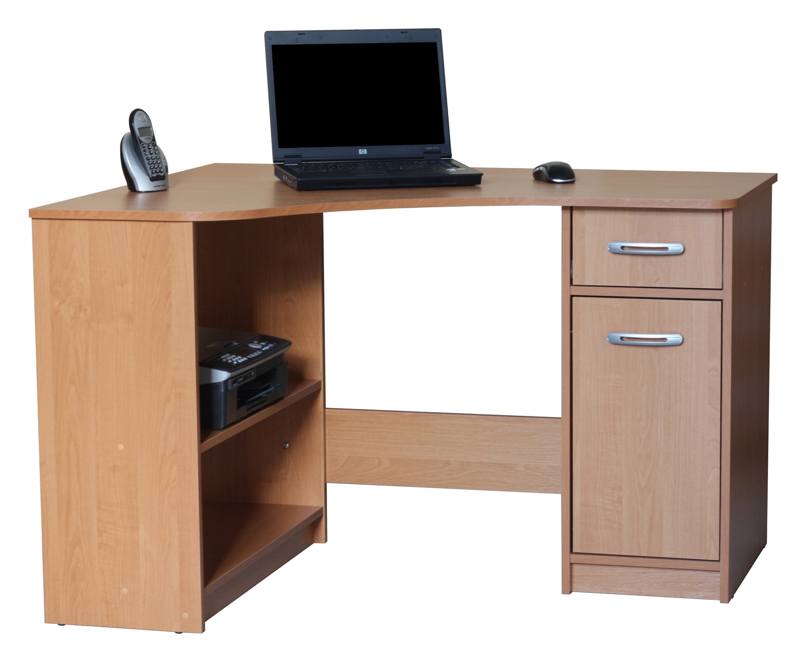 Rohový PC stolek Horn 6 (dub sonoma) | HezkyNabytek