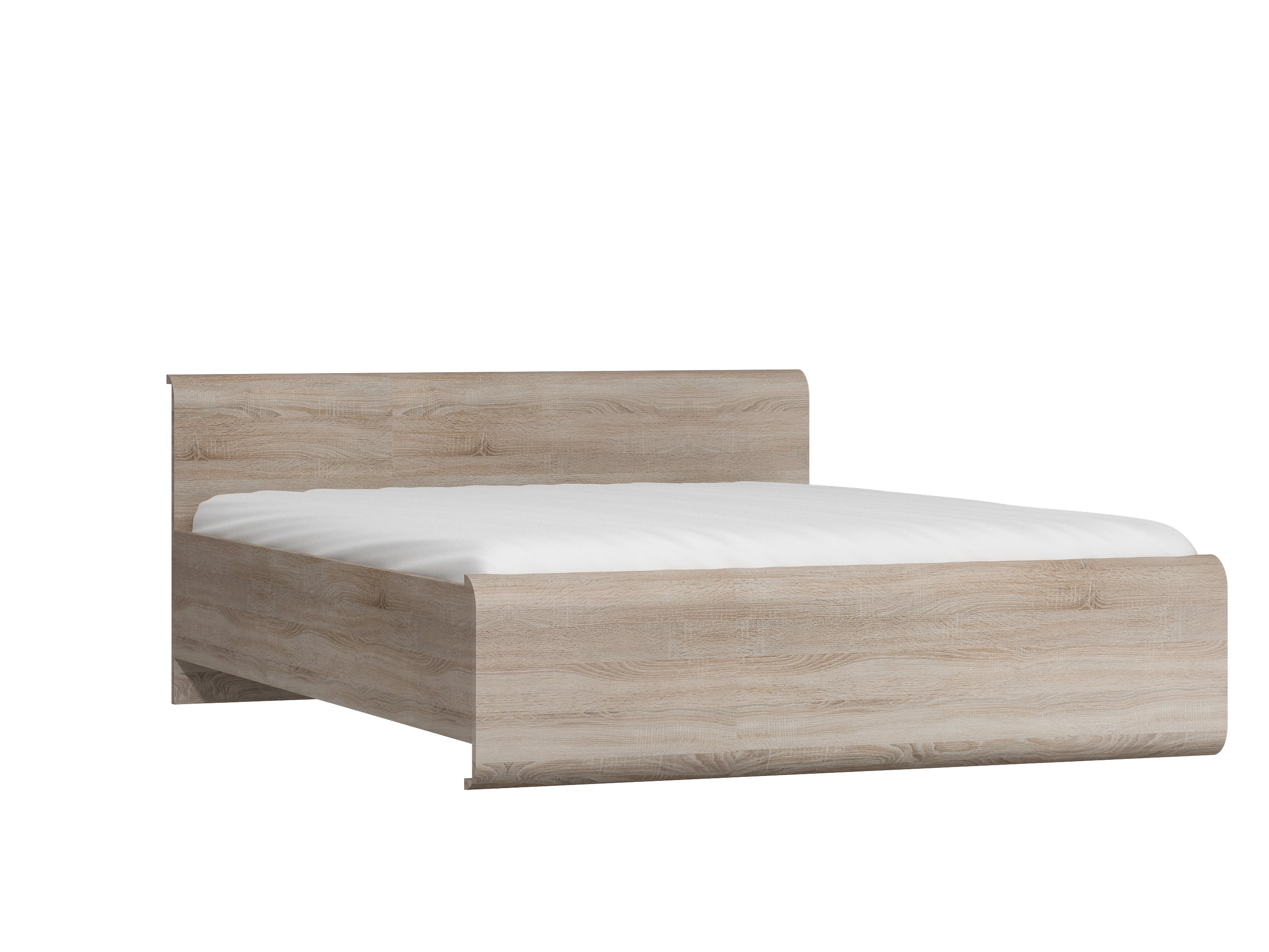 Manželská postel 160 cm Lincoln (s roštem a matrací) (dub sonoma ...