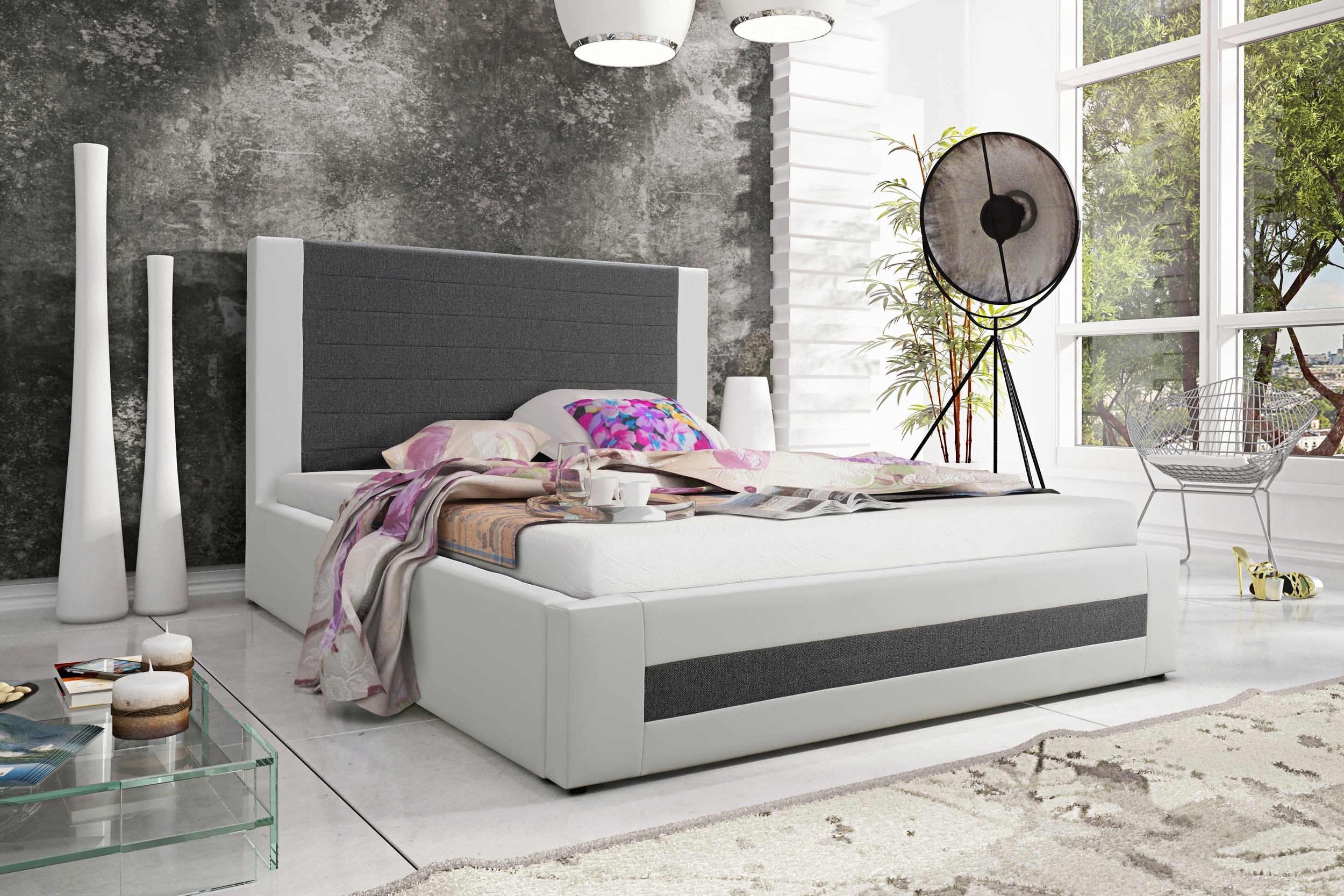 Manželská postel 140 cm Messina (s roštem) | HezkyNabytek