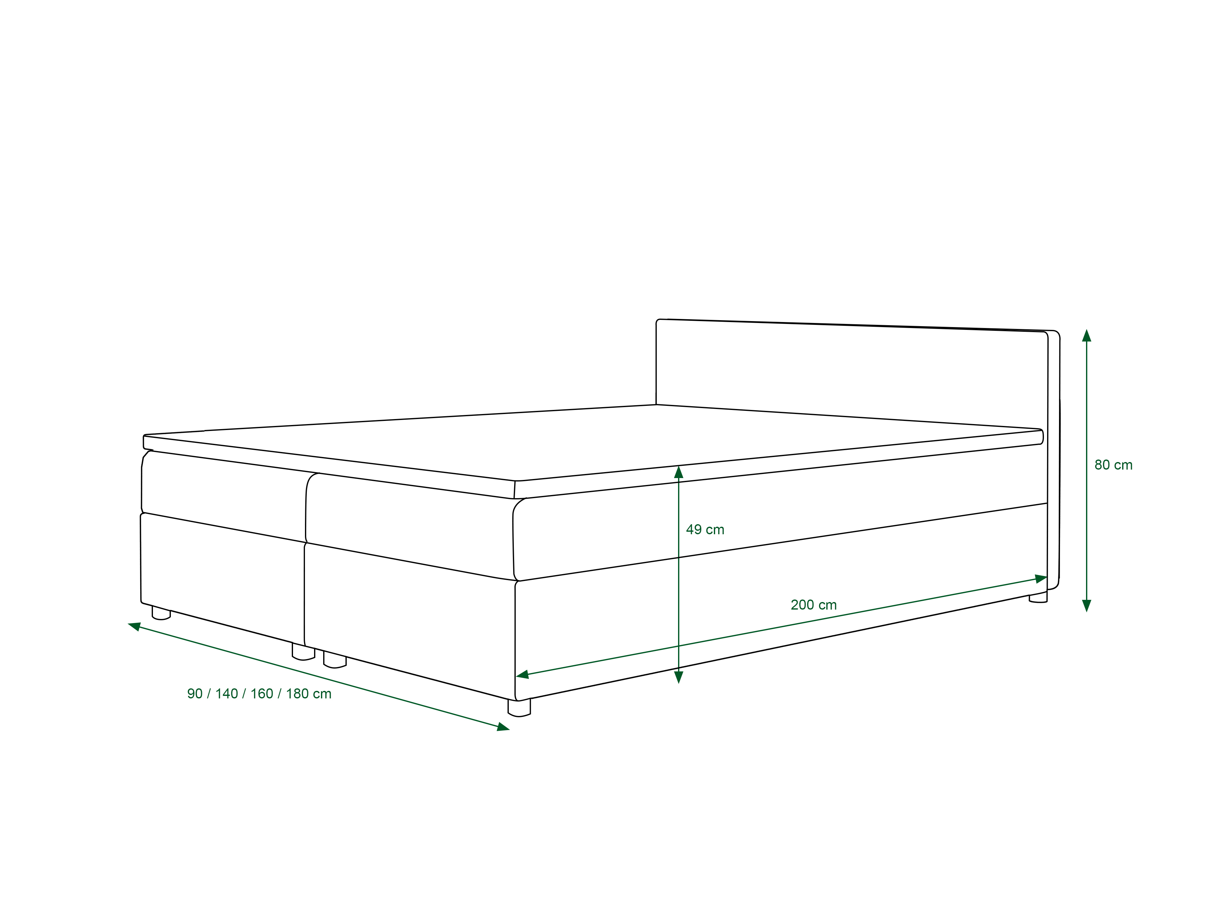 Manželská postel Boxspring 180 cm Linda (vzor + šedohnědá) (s matrací a ...
