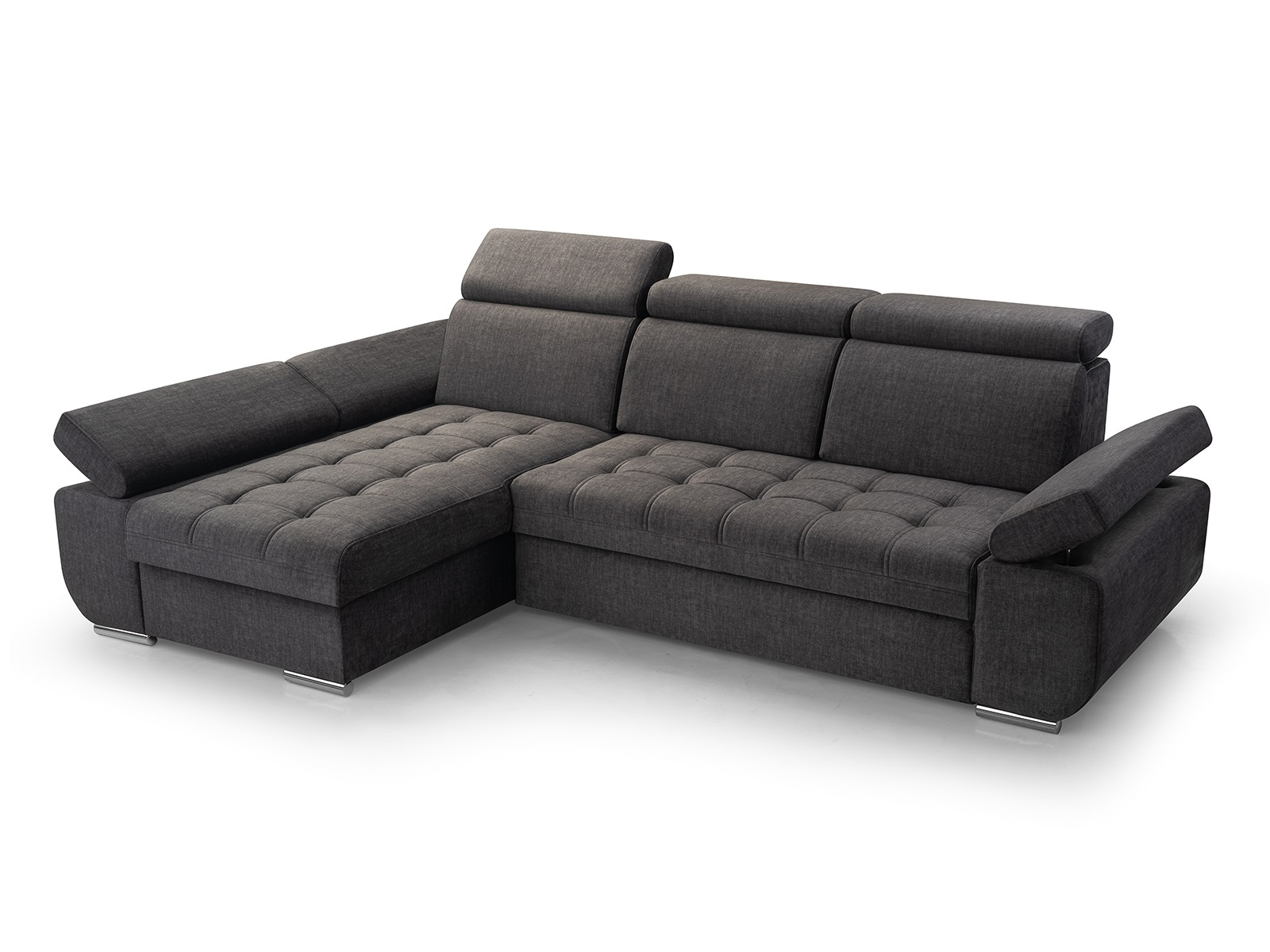 Rohová sedací souprava Belona (tmavě šedá) (L) | HezkyNabytek