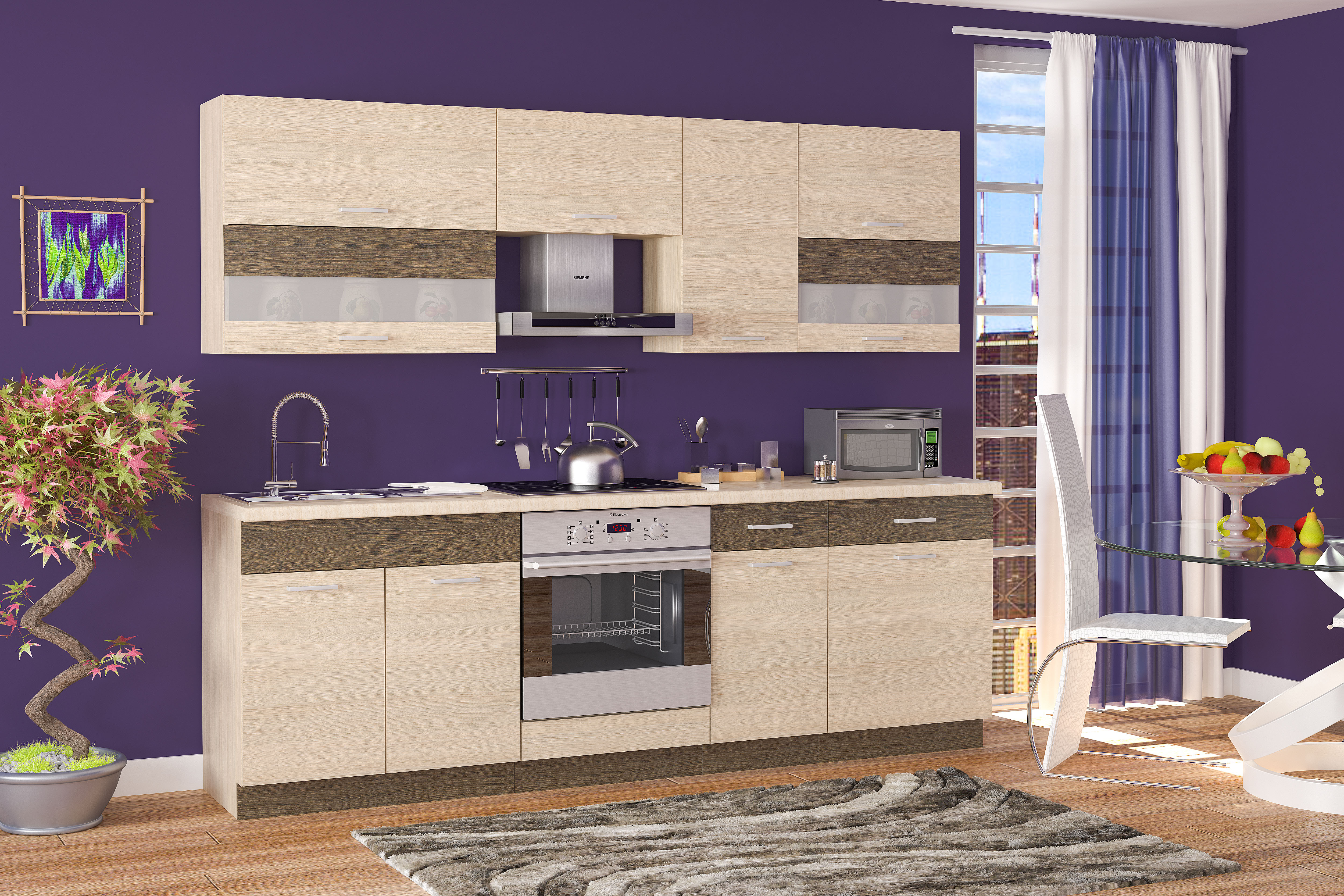 Kuchyně Harmonia 240 cm dub světlý | HezkyNabytek