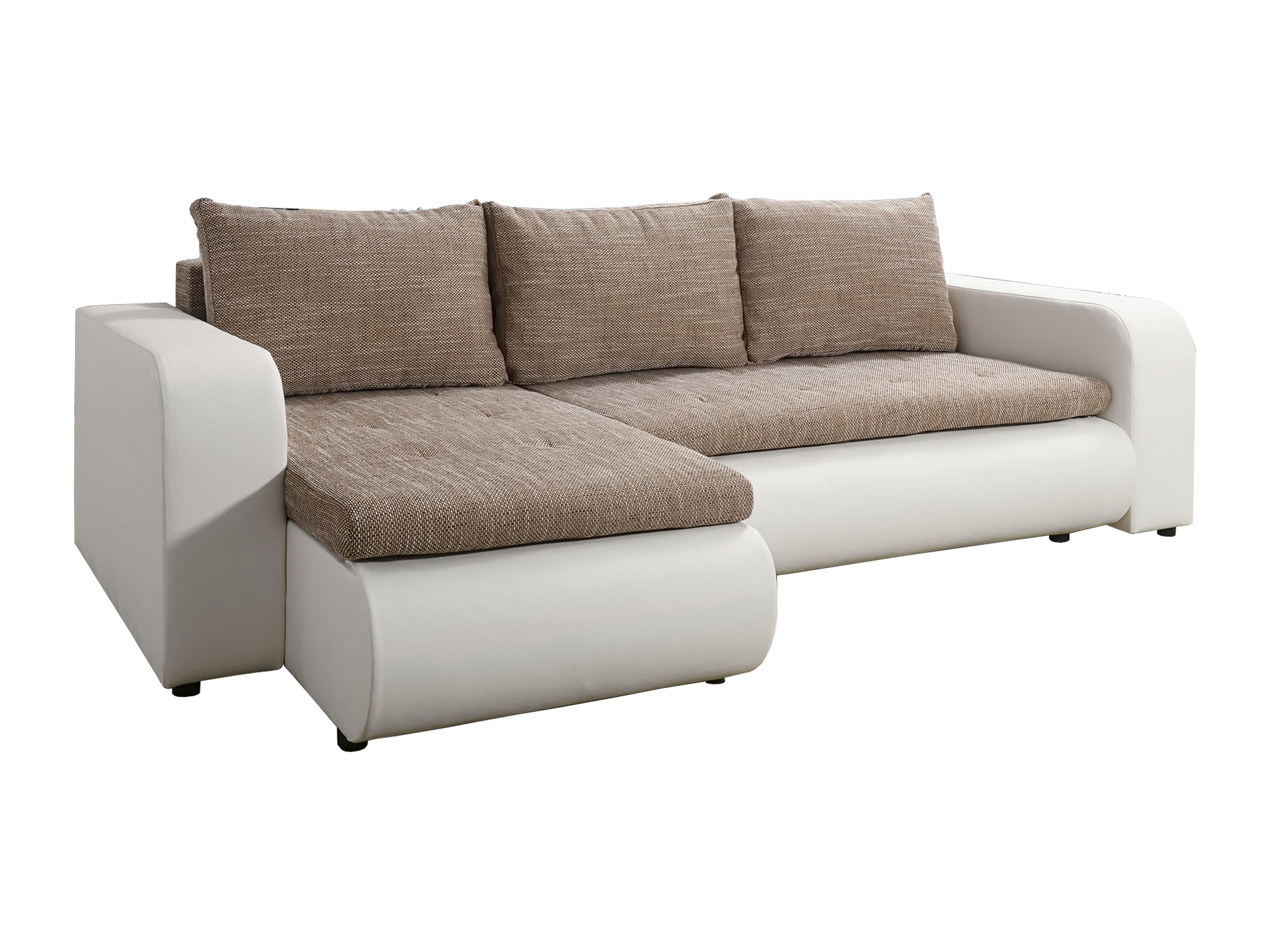 Rozkládací sedací souprava Bistran (černá + šedá) (P) | HezkyNabytek